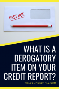 What Is a Derogatory Item on Your Credit Report?