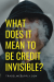 What Does It Mean to Be Credit Invisible? | Tradeline Supply Company, LLC