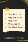 Checklist to Prepare Your Personal Finances in the New Year